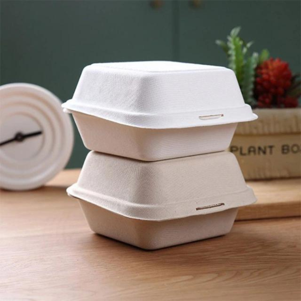 Bagasse Clamshell Burger Box - yashtech