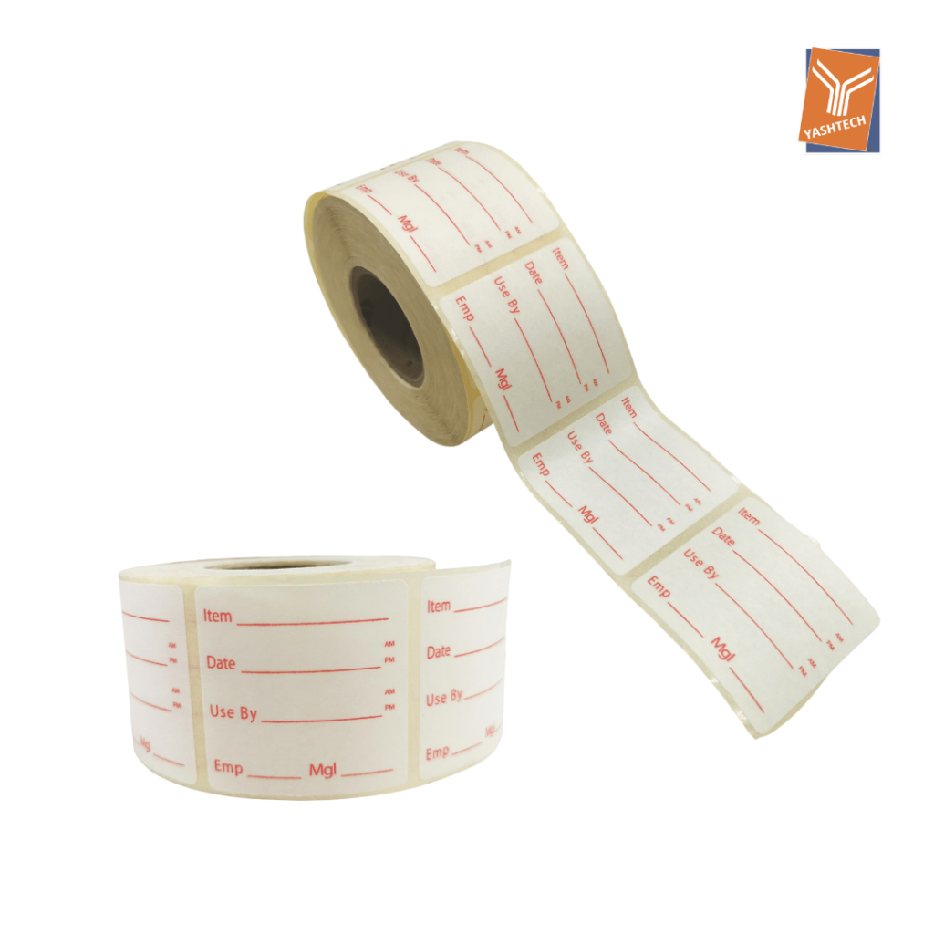 USE BY / EXPIRY LABELS - DISSOLVABLE50X50mm (1000 Labels / Roll) - yashtech